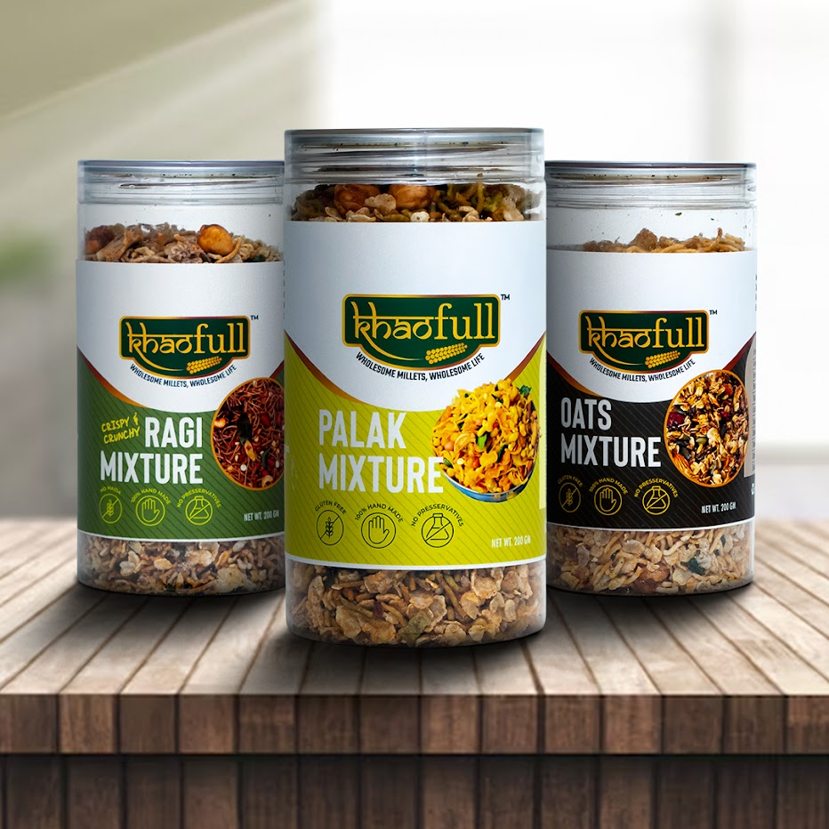 RAGI MIXTURE, PALAK MIXTURE & OATS MIXTURE (COMBO) - Khaofull